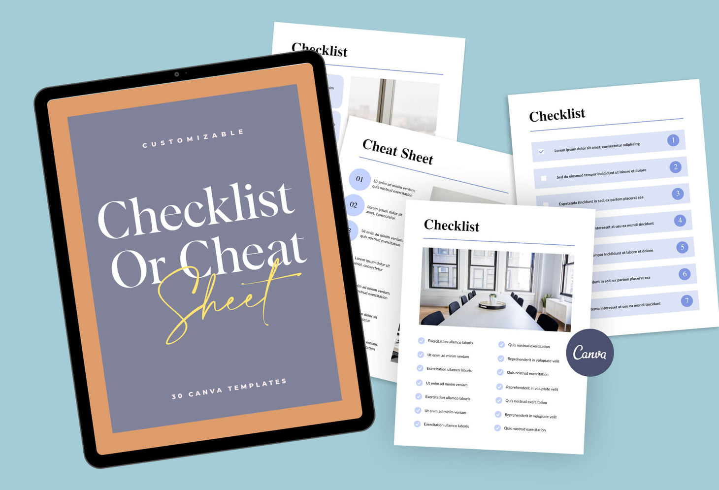 Checklist Or Cheat Sheet – The Canva Template Vault