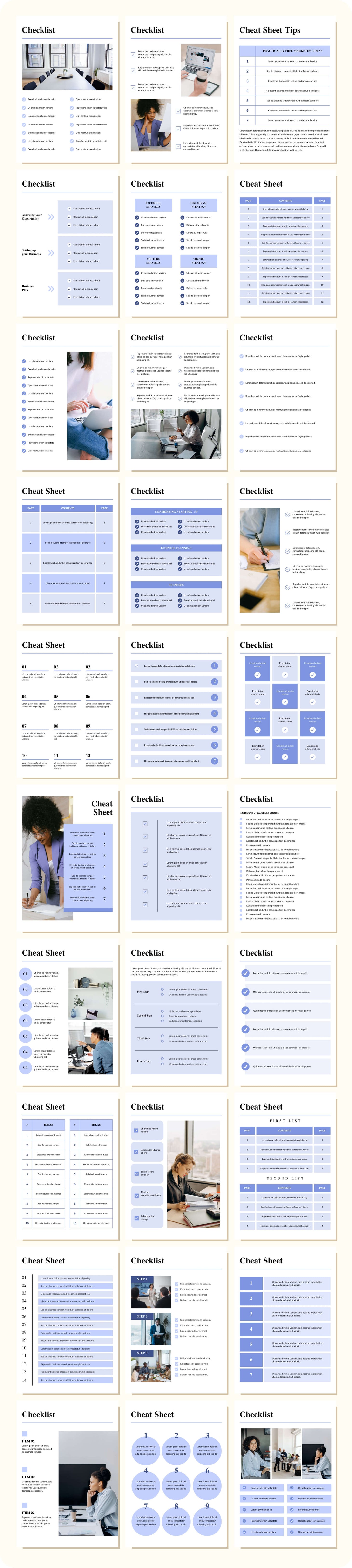 Checklist Or Cheat Sheet – The Canva Template Vault